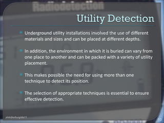 Underground utility detection | PPT