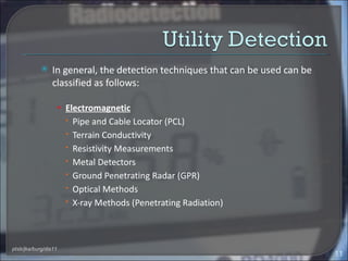 Underground utility detection | PPT