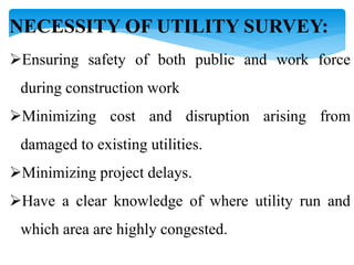 Underground utility survey | PPTX