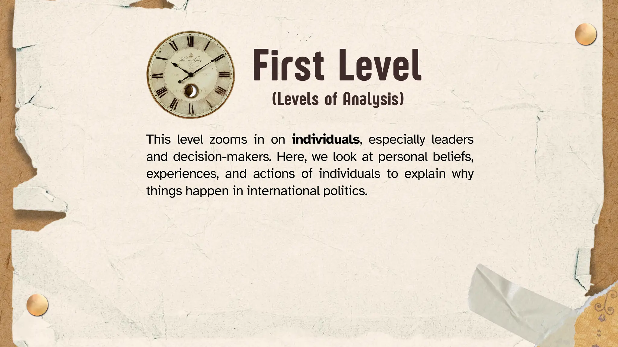 Underlying Causes of War PPT: Trichotomy of Conflict and Levels of ...