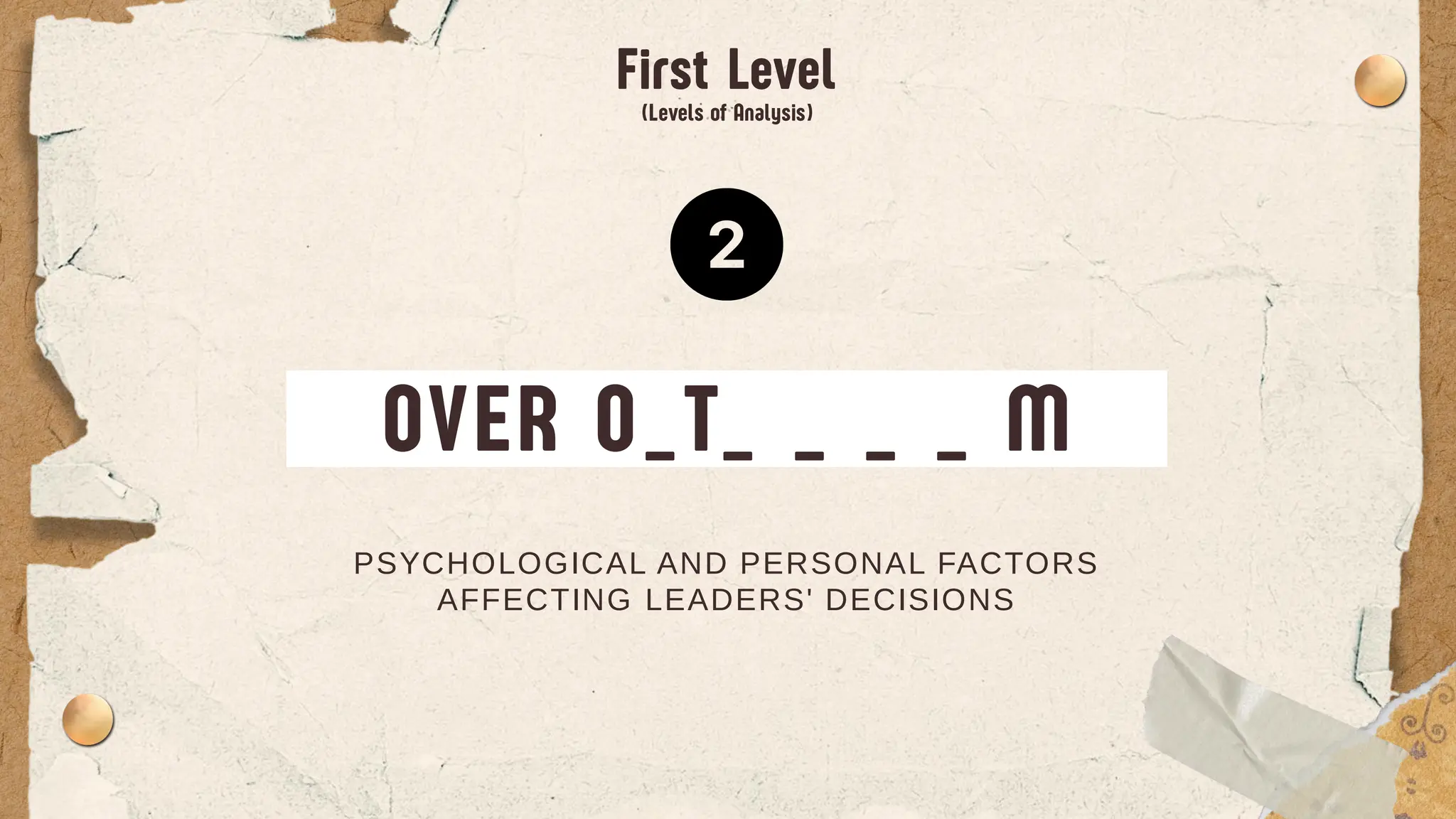 Underlying Causes of War PPT: Trichotomy of Conflict and Levels of ...