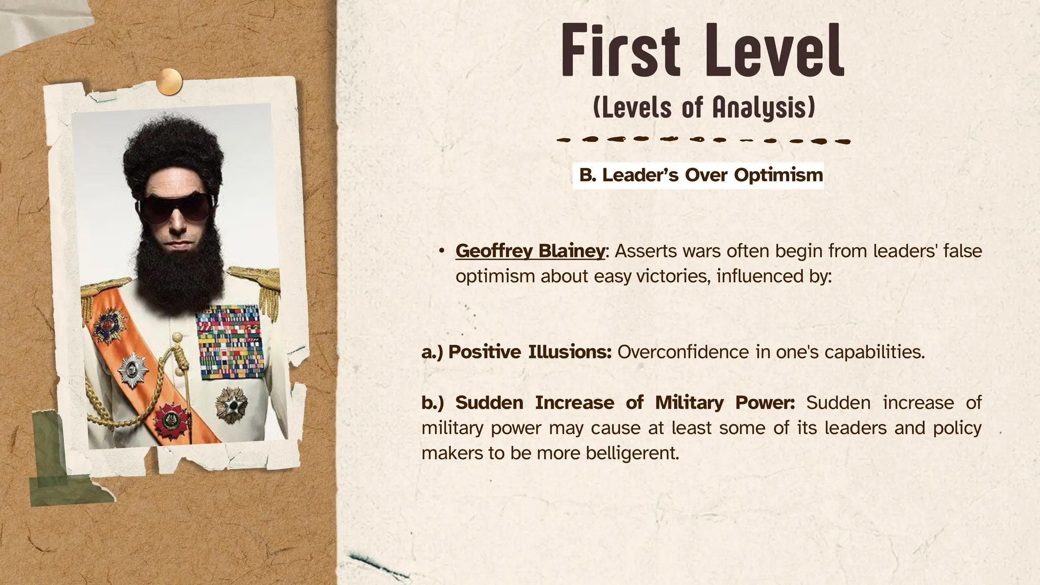 Underlying Causes of War PPT: Trichotomy of Conflict and Levels of ...