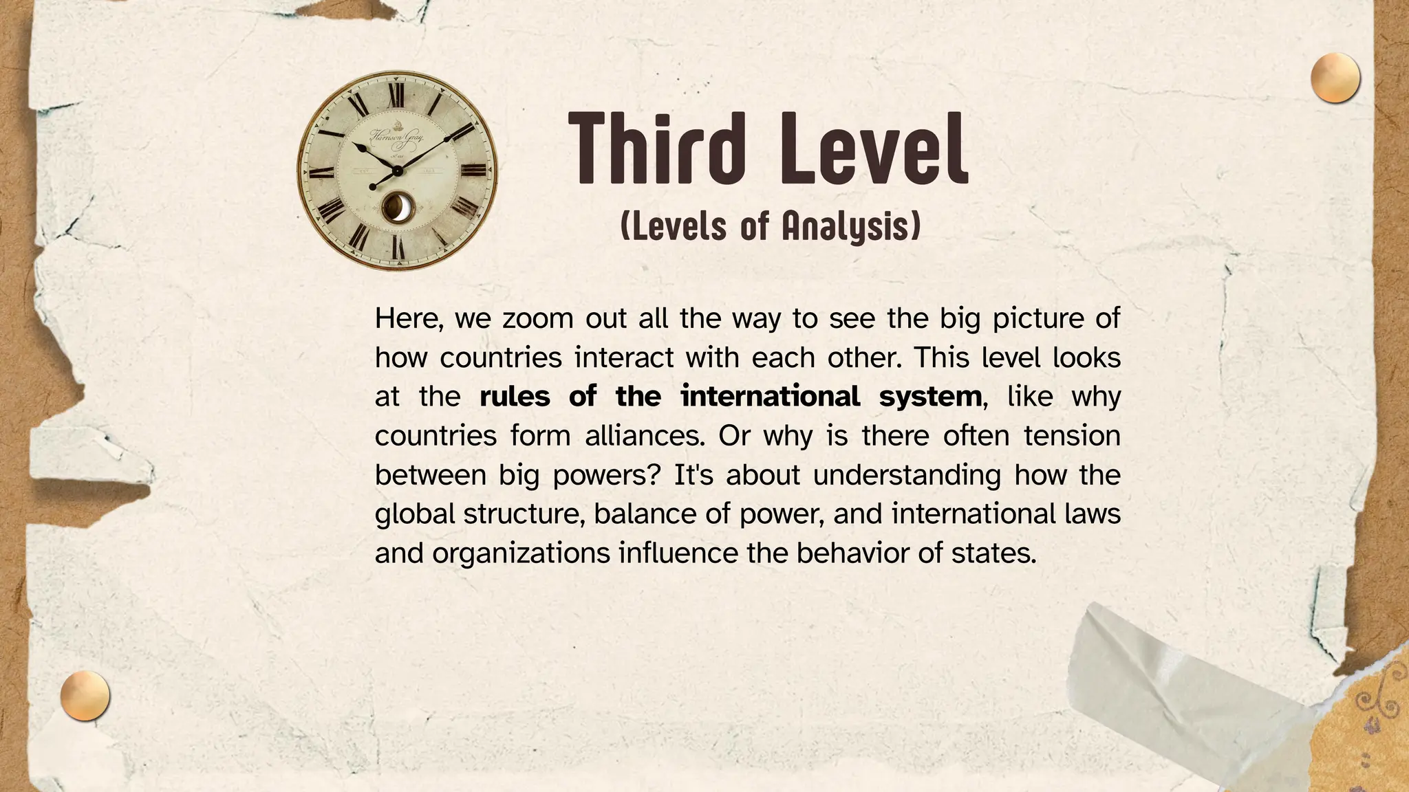 Underlying Causes of War PPT: Trichotomy of Conflict and Levels of ...