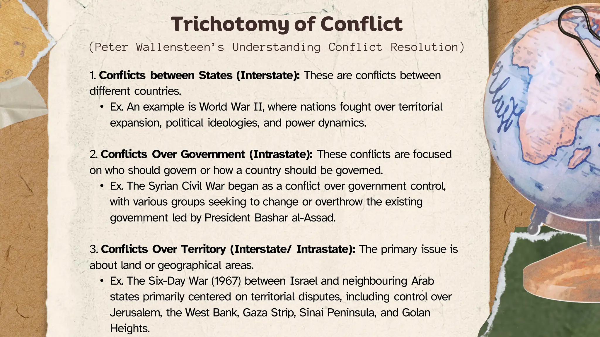 Underlying Causes of War PPT: Trichotomy of Conflict and Levels of ...