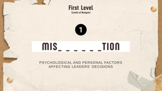 Underlying Causes of War PPT: Trichotomy of Conflict and Levels of ...