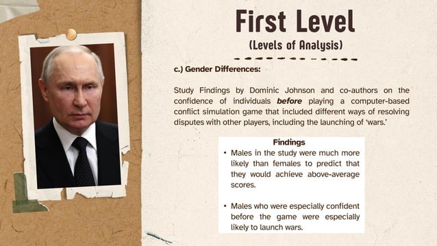 Underlying Causes of War PPT: Trichotomy of Conflict and Levels of ...