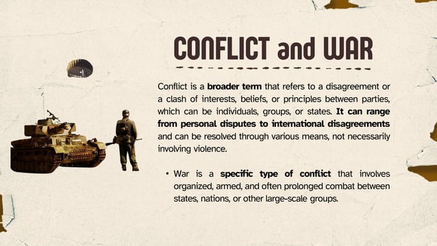 Underlying Causes of War PPT: Trichotomy of Conflict and Levels of ...