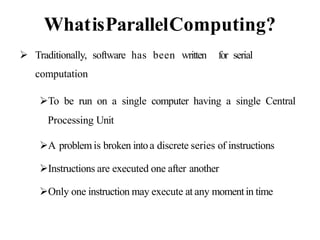 Underlying principles of parallel and distributed computing | PPTX