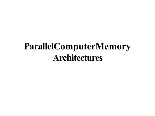 Underlying principles of parallel and distributed computing