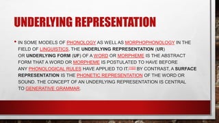 Underlying representation | PDF