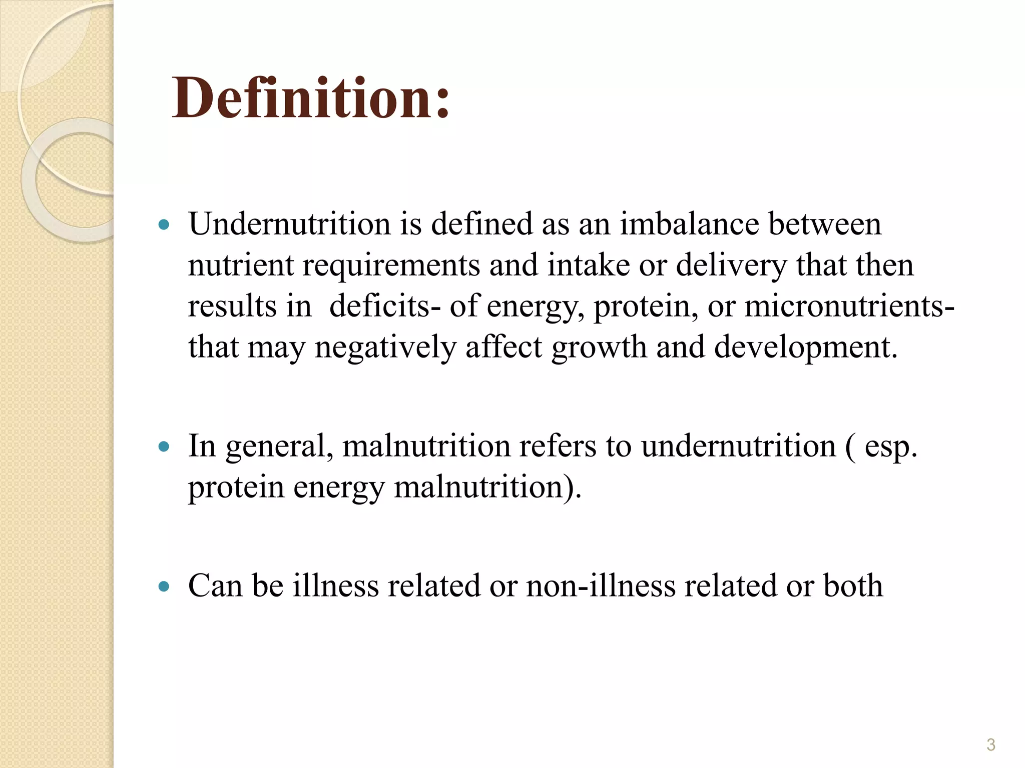 Undernutrition pptx | PPTX