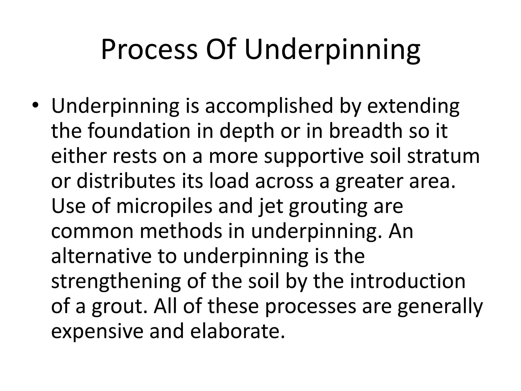 Underpinning | PPTX