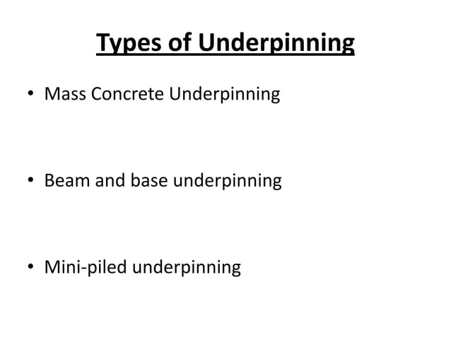 Underpinning | PPTX