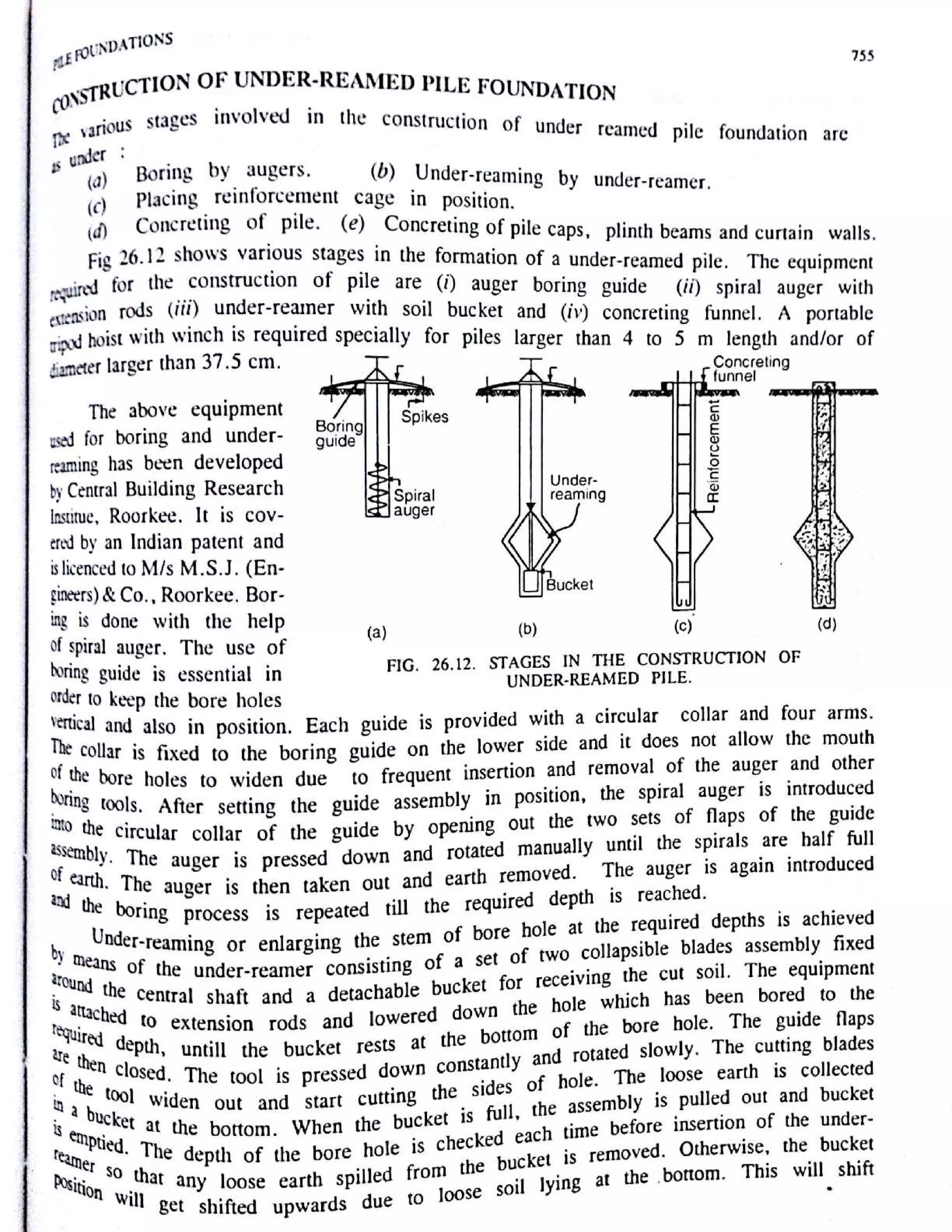 Under reamed pile construction (usefulsearch.org) (useful search) | PDF