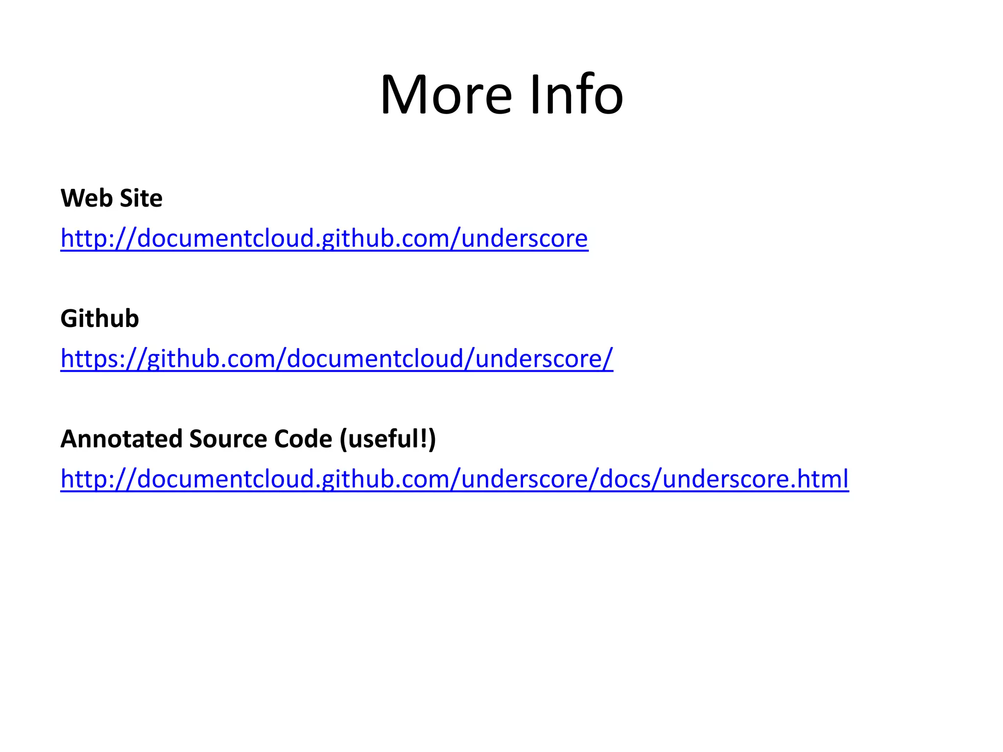 Introduction to Underscore.js