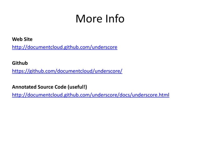 Introduction to Underscore.js