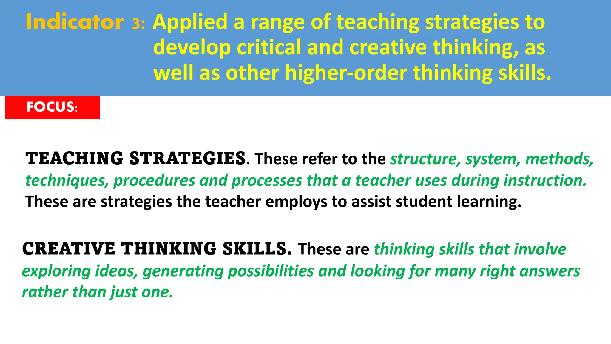 Underscoring Classroom Observation Tool Indicators | PPT