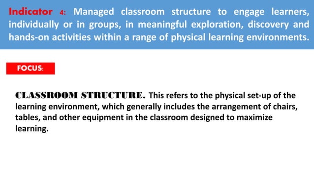 Underscoring Classroom Observation Tool Indicators | PPT