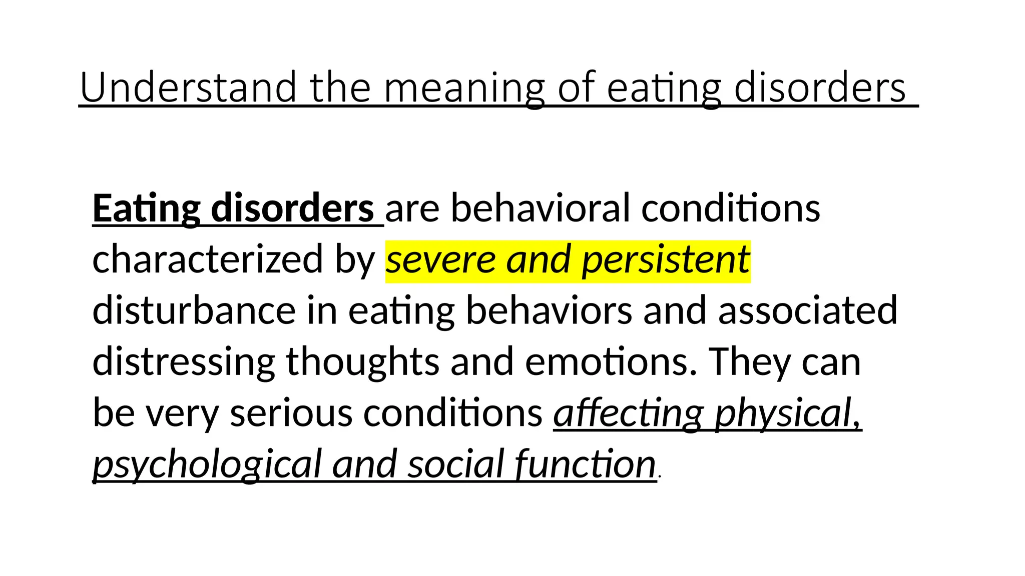 eating disorders-behavioral-conditions-under | PPTX