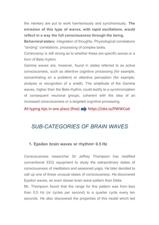 Understand brain waves and master you life | DOCX