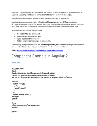 Understand components in Angular 2 | PDF