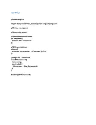 Understand components in Angular 2 | PDF