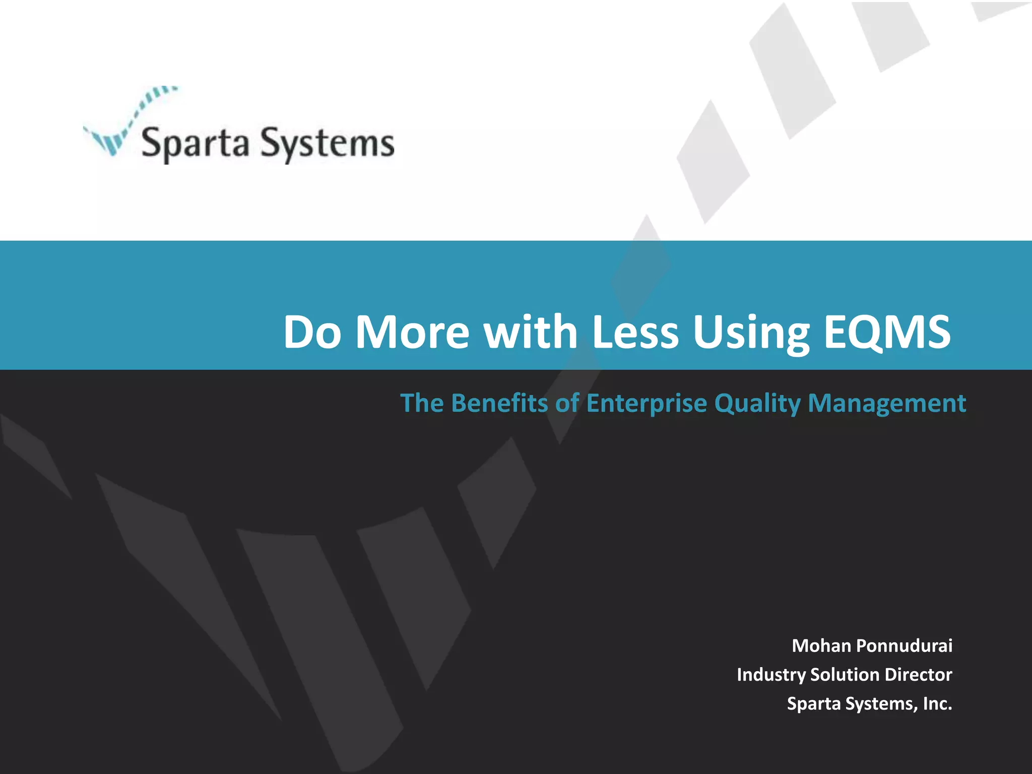 Understanding Enterprise Quality Management Systems (EQMS) | PPTX