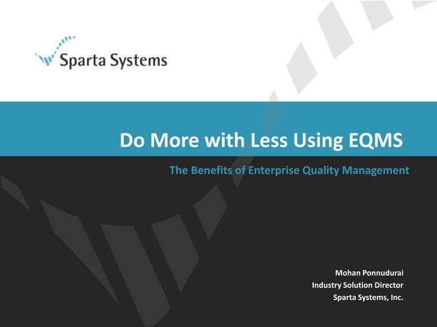 Understanding Enterprise Quality Management Systems (EQMS) | PPTX