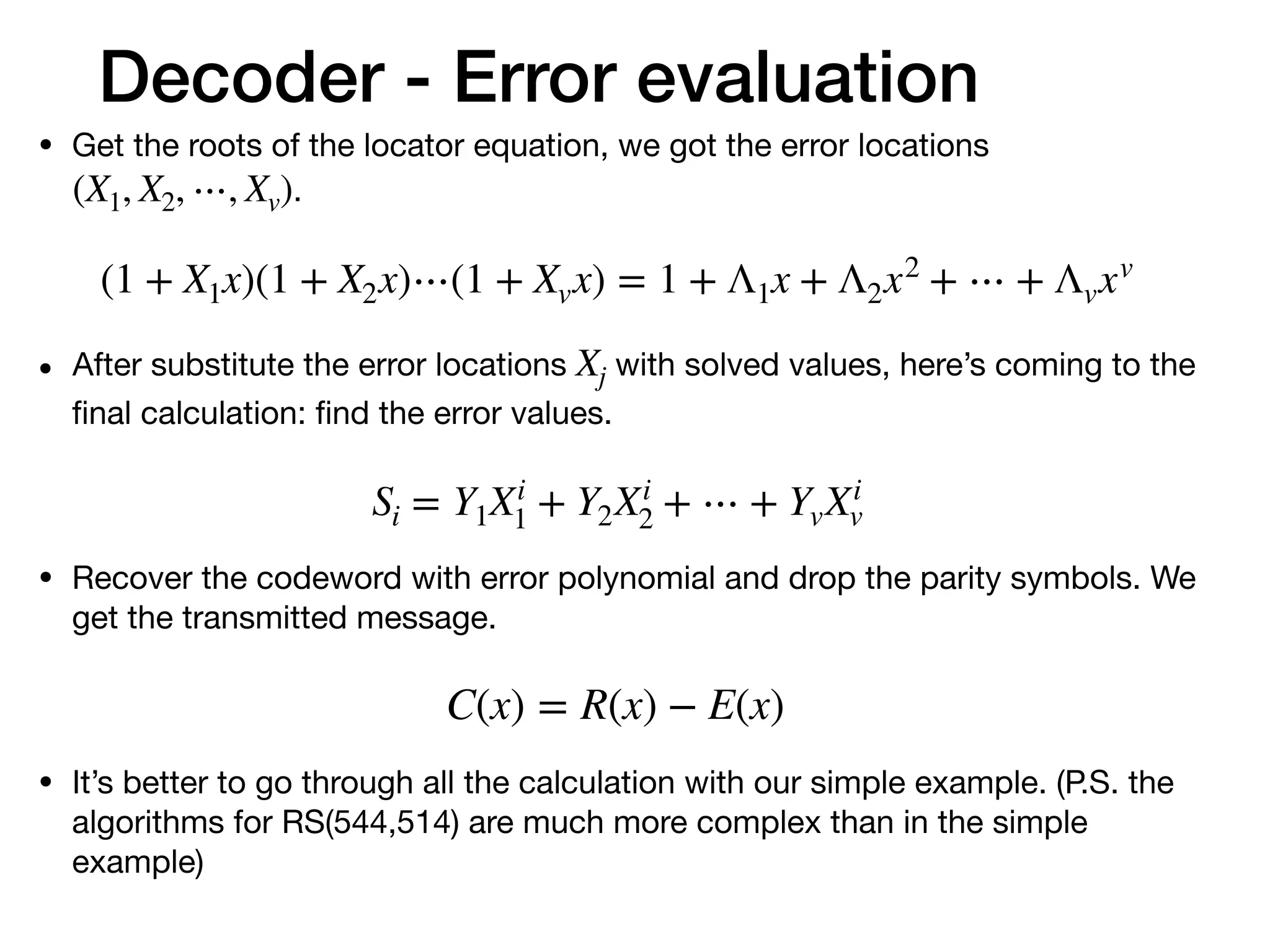 Understanding Reed Solomon Code Ppt