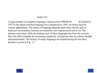 C# Introduction brief | PPT