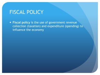 Understanding monetary & fiscal policy | PPT