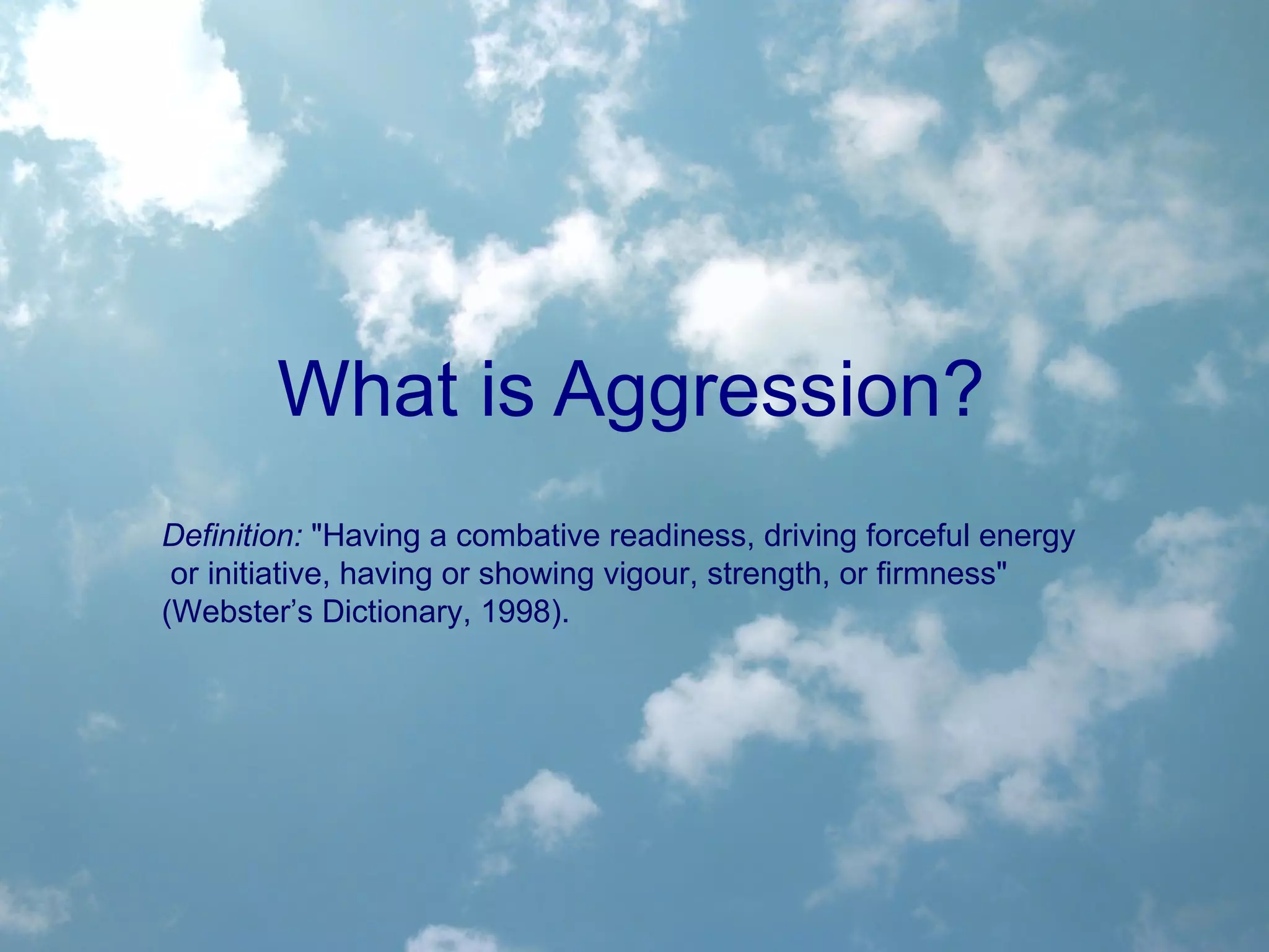 Understanding Aggression for Pupils | PPT