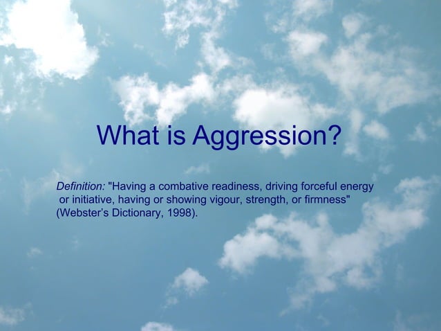 Understanding Aggression for Pupils | PPT