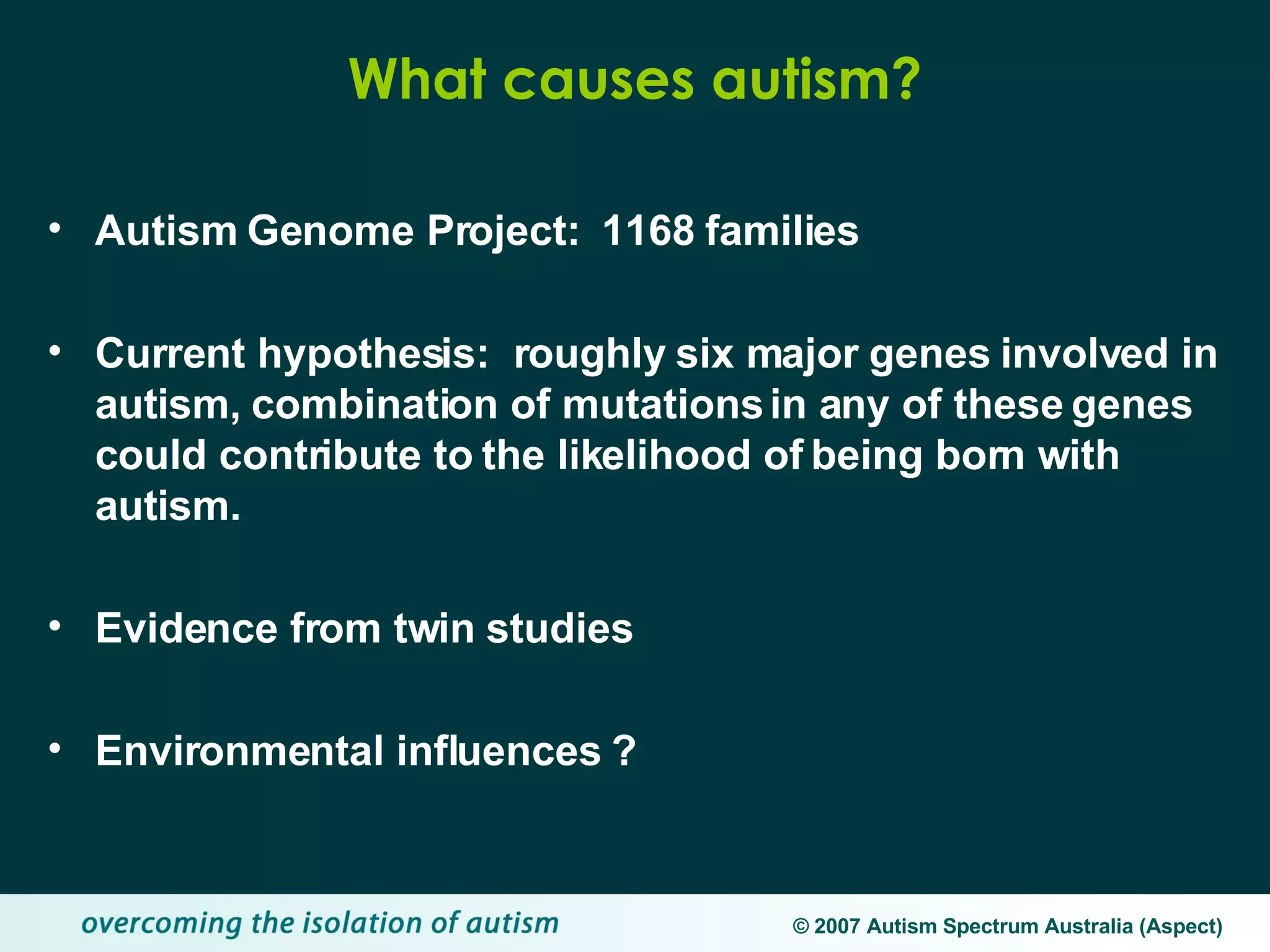 Understanding Autism and Positive Behaviour Support (focus on Tuberous ...