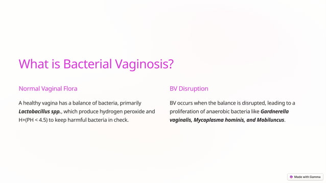 PID:Understanding-Bacterial-Vaginosis.pptx