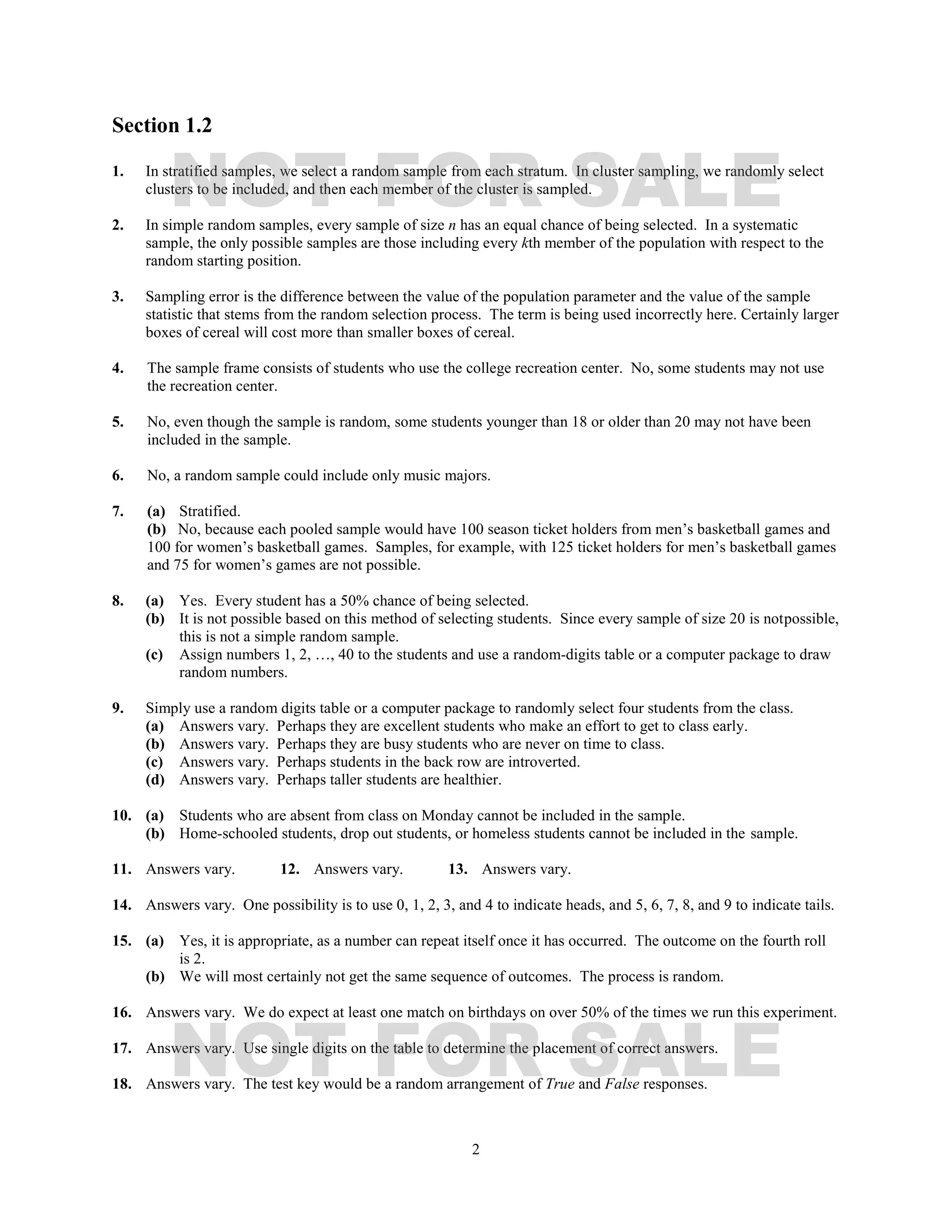 Understanding Basic Statistics 8th Edition Brase Solutions Manual | PDF