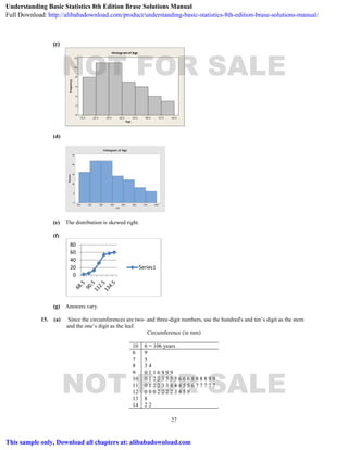 Understanding Basic Statistics 8th Edition Brase Solutions Manual | PDF