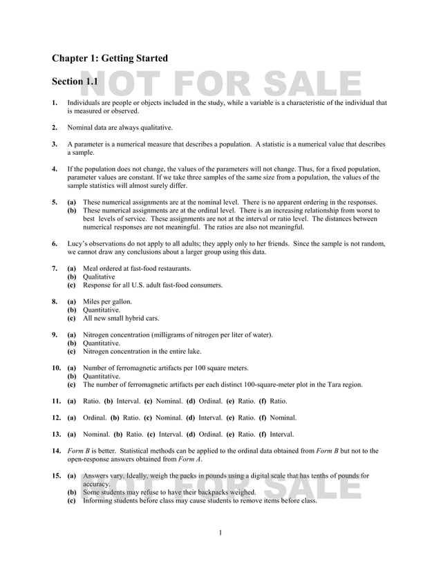 Understanding Basic Statistics 8th Edition Brase Solutions Manual | PDF ...