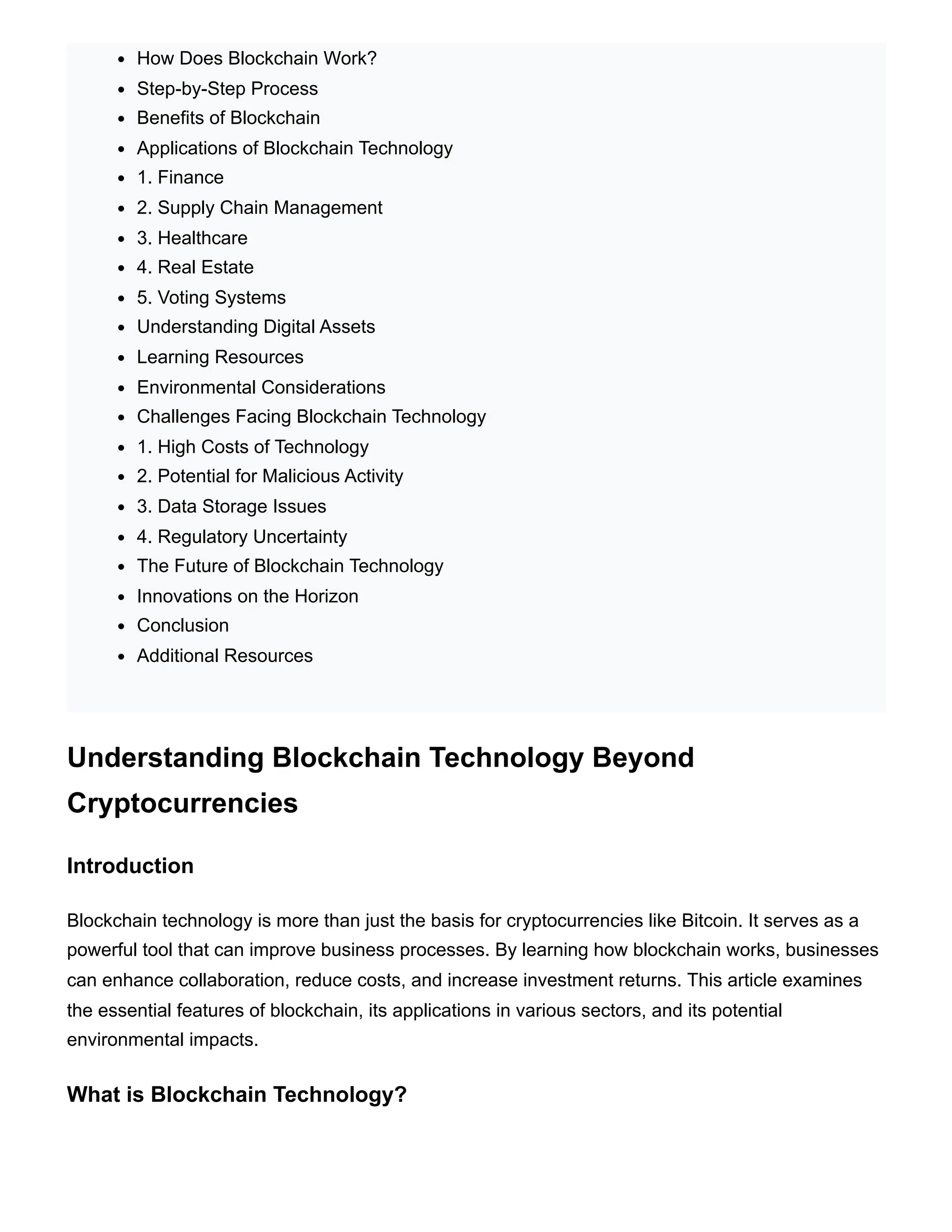 Understanding Blockchain Technology Beyond Cryptocurrencies for ...