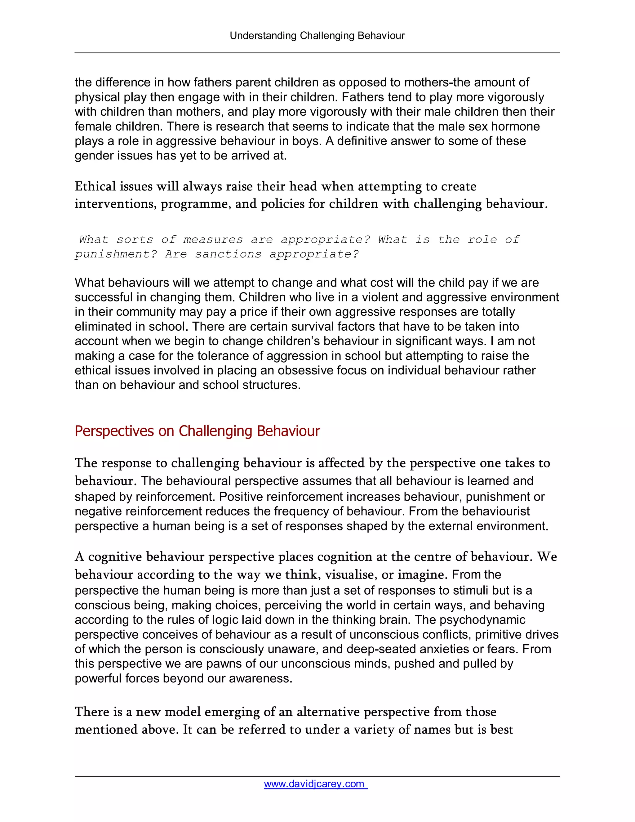 Understanding Challenging Behavior | PPT