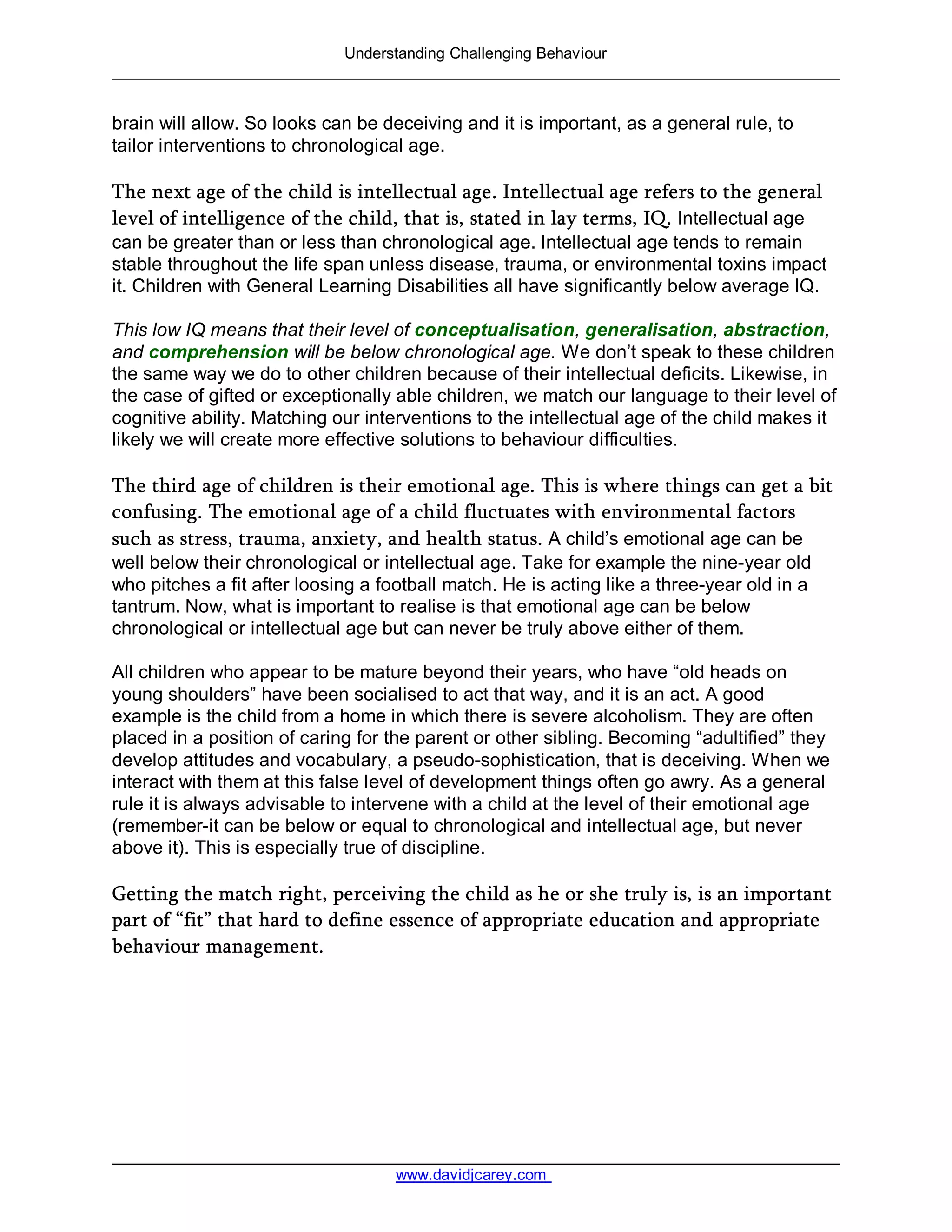 Understanding Challenging Behavior | PPT