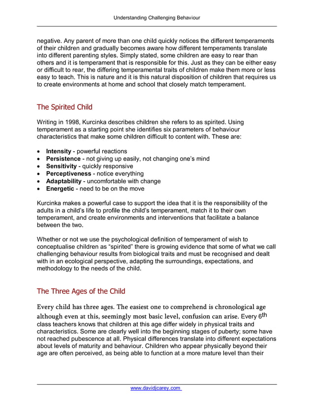 Understanding Challenging Behavior | PPT