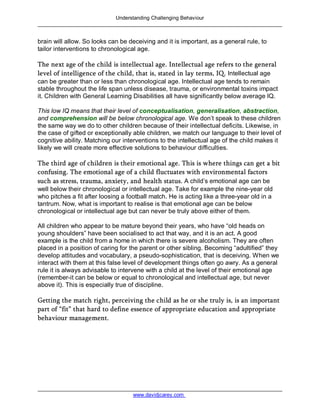 Understanding Challenging Behavior | PPT