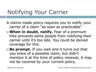 Understanding Claims Made Legal Malpractice Insurance | PPTX