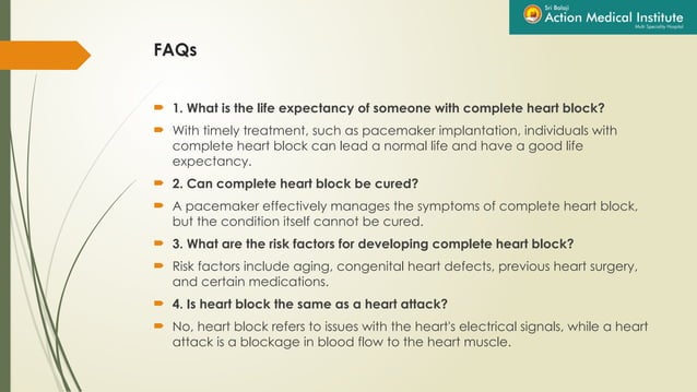 Understanding Complete Heart Block: Causes, Symptoms, and Treatment | PPTX