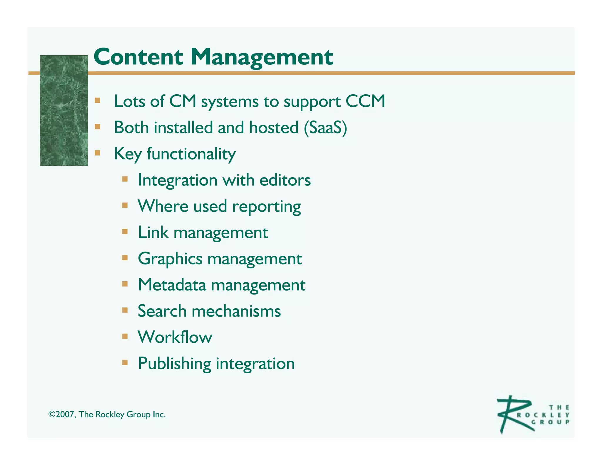Understanding Content Component Management | PDF