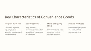Understanding-Convenience-Goods and their nature | PPTX