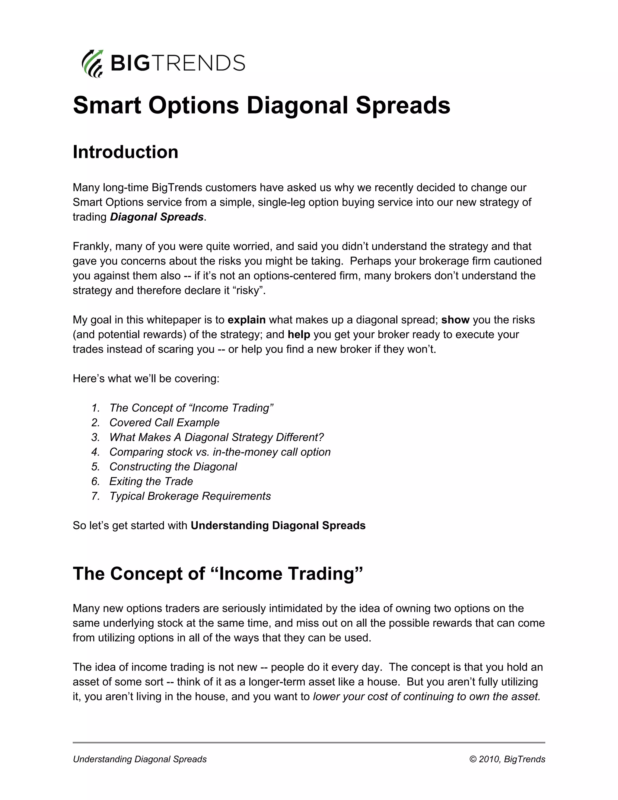 Understanding Diagonal Spreads | PDF