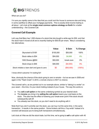 Understanding Diagonal Spreads | PDF