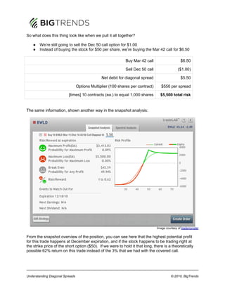 Understanding Diagonal Spreads | PDF